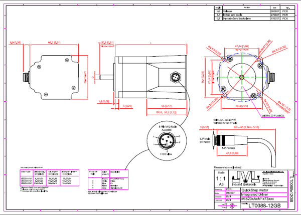 CAD files for QuickStep integrated stepper motors